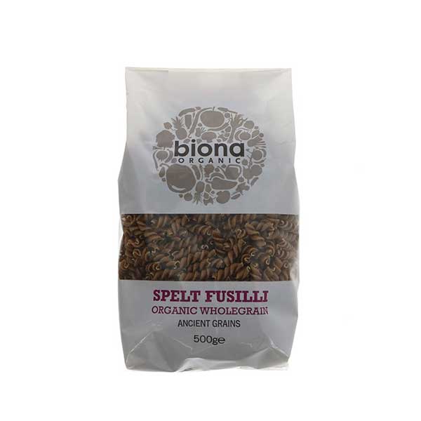 Biona Organic Wholegrain Spelt Fusilli Pasta (500g)