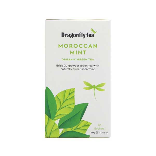 Dragonfly Tea Organic Moroccan Mint Green Tea (20 sachets)