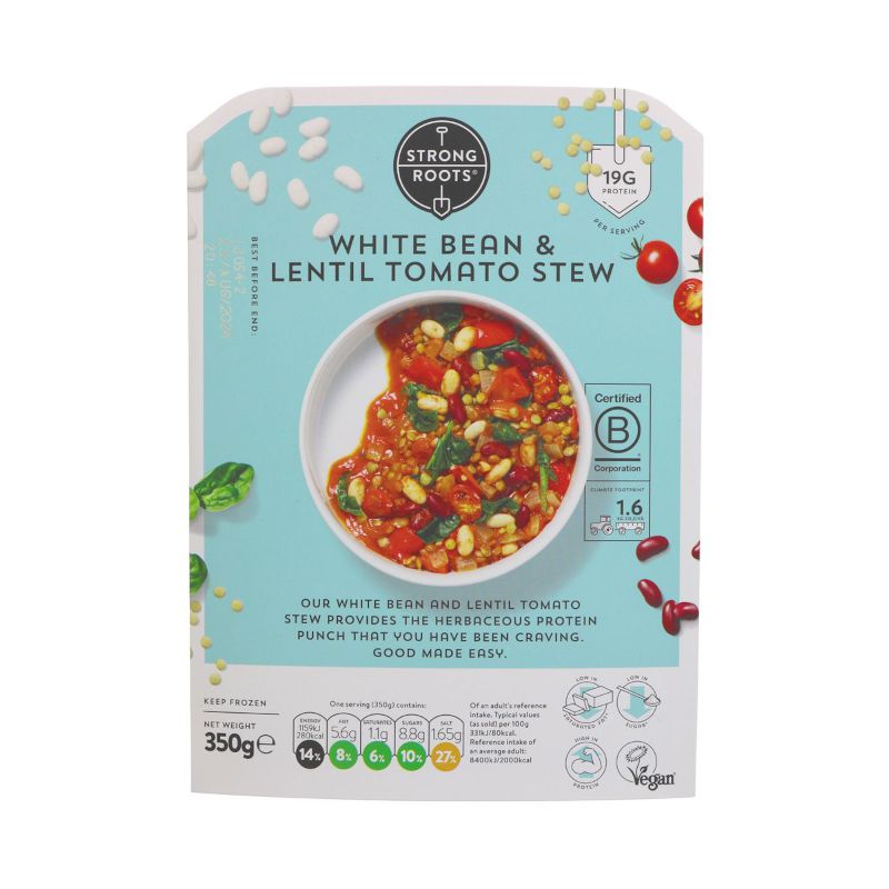Strong Roots White Bean & Lentil Tomato Stew (350g)