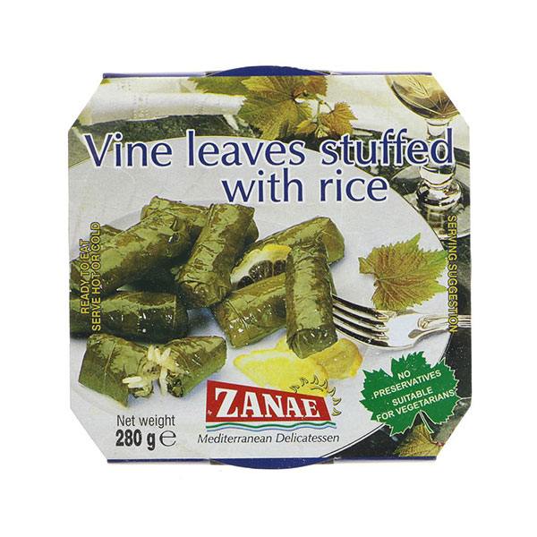 Zanae Rice Stuffed Vine Leaves (280g)